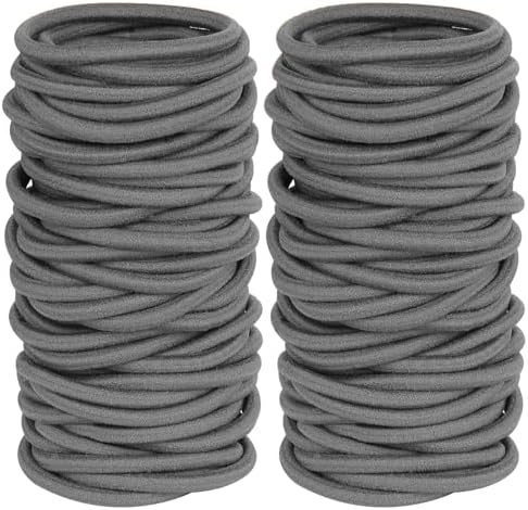 Amazon.com : Gray Hair Elastics for Thick Hair, 120 PCS No Damage Hair ...