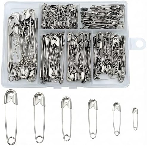 Amazon.com: SXDLCX 250 Pieces 6 Different Sizes Safety Pins Large and ...
