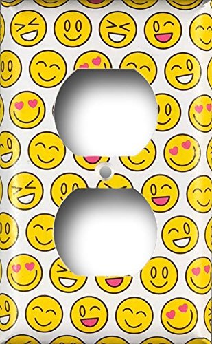 Amazon.com: Yellow Smiley Faces Outlet Wall Plate Cover : Handmade Products