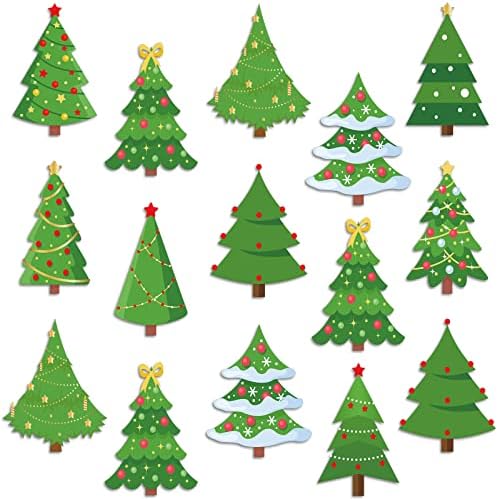 Amazon.com: 50 Pcs Christmas Cutouts Ornaments Colorful Christmas Ball ...