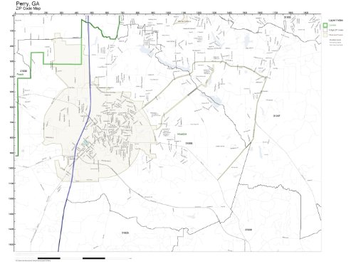 ZIP Code Wall Map of Perry, GA ZIP Code Map Laminated: Amazon.com ...
