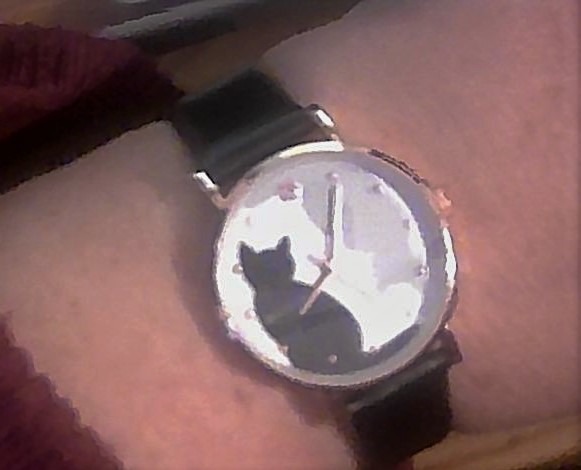 UKCOCO Women Watches Cartoon Lovely Cat Pattern Wrist Watch Leather ...