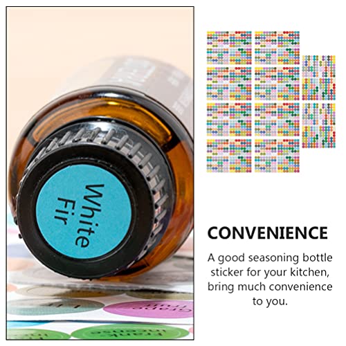 minkissy Circle Stickers 10 Sheets Essential Oils Labels Bottle Cap ...