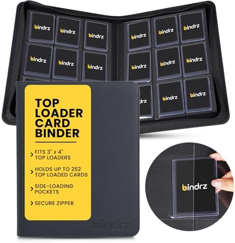 Amazon.com: bindrz 9 Pocket Top Loader Binder - Holds 252 Toploaders ...