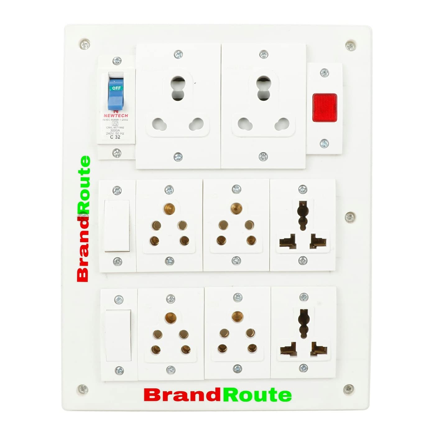 Buy Anchor Power Strip Fitted-2 Power Socket (16 Amp),4 Socket (6 Amp),2 Universal Socket (13 ...