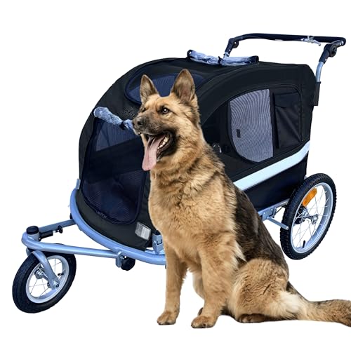 Extra Large Dog Stroller And Pet Bike Trailer For Dogs Up To 110 Lbs ...