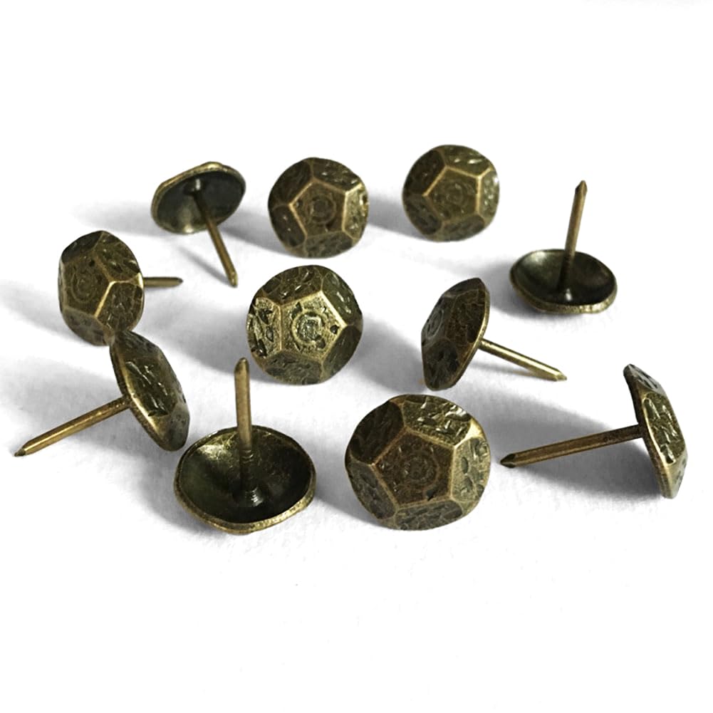 Let's Decorate 200PCS 0.63inch Brass Upholstery Tacks, Middle Size ...