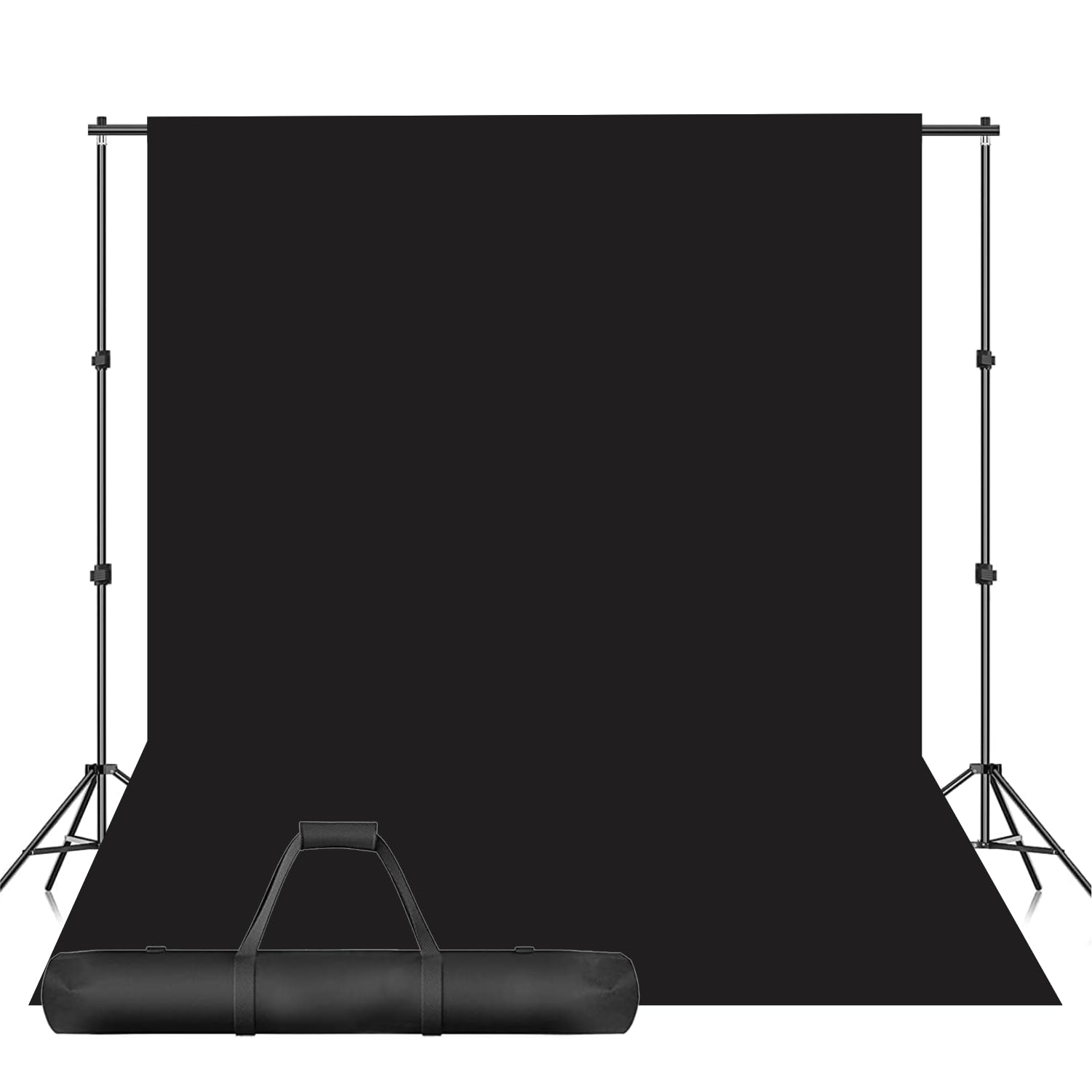 HomeArt Black Screen Backdrop with Stand, 8FT X 10FT Wide Black Screen ...