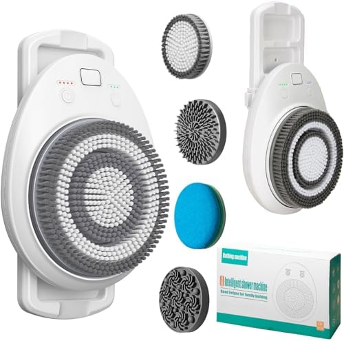 Amazon.com: 7'' Large Shower Back Scrubber Wall Mounted, 3 Speed ...