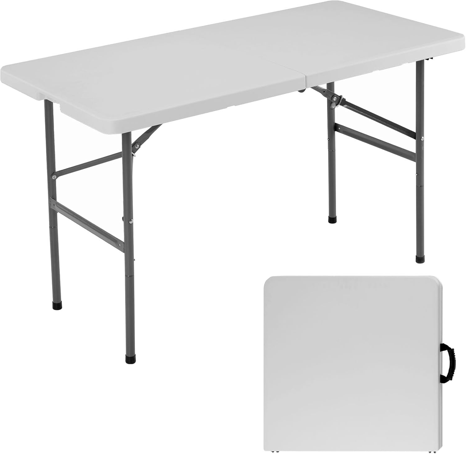 Amazon.com : Elevon 4ft Plastic Folding Table Outdoor Indoor Heavy Duty ...