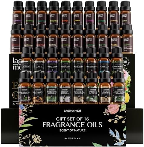 Amazon.com: Top 20 Essential Oils Set (10ml) and 16 Pcs Fragrance Oil ...