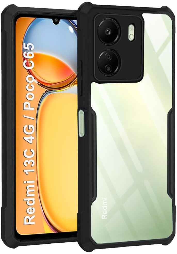 TheGiftKart Crystal Clear Back Cover Case for Mi Redmi 13C 4G / Poco ...
