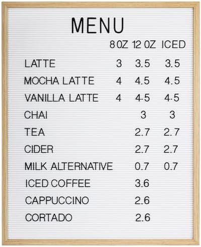 Large Letter Board – Premium Menu Board with Letters (White) : Amazon ...