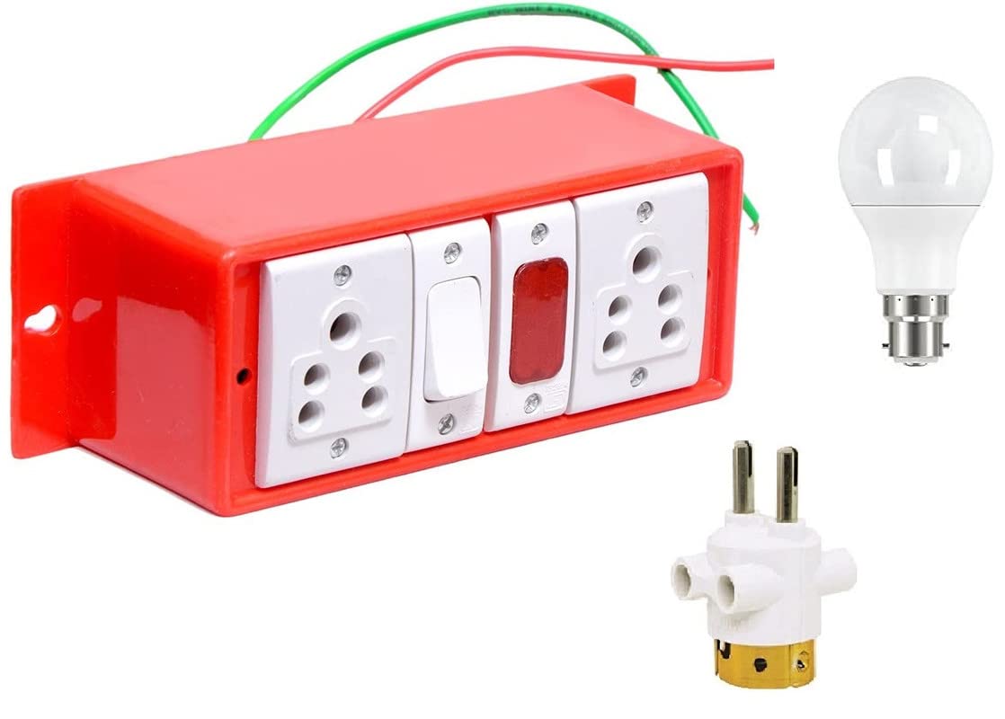 ESPtronics 12v to 220v Converter Inverter Red Gang Box 50 Watt for Car ...