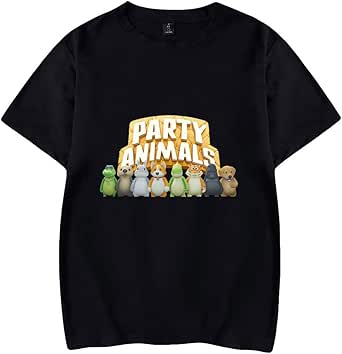 Party Animals Game T-Shirt Cartoon Game Merch Summer Women Men Fashion ...
