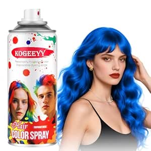 Amazon.com : Blue Hair Spray Temporary Hair Color Spray for Kids Women ...