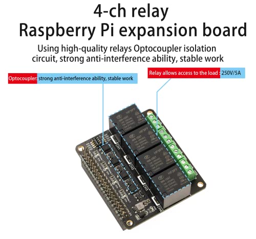 SEENGREAT 4 Channel Relay Modules DC3.3V/5V with Optocoupler for ...