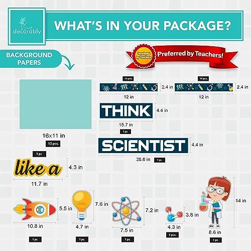 Snapklik.com : 60 Pcs Science Bulletin Board Sets For Classrooms