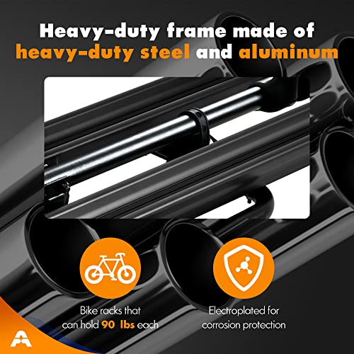 ASOPARTS 2″ Hitch Mounted Carrier Bike Racks Platform 2 EBike Rack, 180 ...