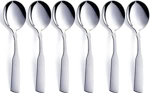 Amazon.com | FULLYWARE Stainless Steel 6.1' Heavy Duty Round Spoons ...