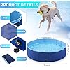 Amazon.com: StarOcean Foldable Dog Pool, Kiddie Pool Hard Plastic Pool ...