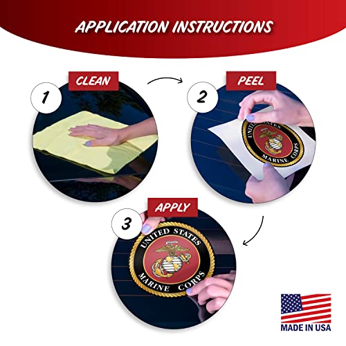 Snapklik.com : Marine Corps Car Decal - Large 5.5 USMC Vinyl Decal For ...