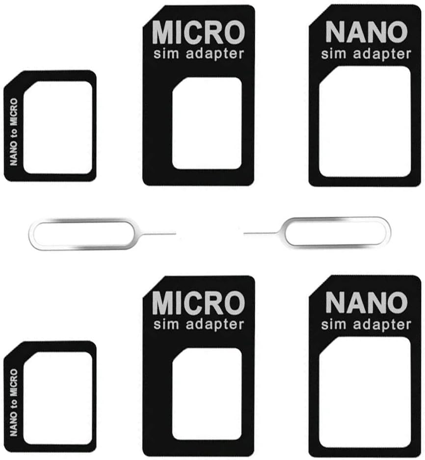 Amazon | SANJAOYEE Nano SIM MicroSIM 変換アダプタ 8点セット For iPhone 5 4S 4 ナノシム→SIMカードorMicroSIM ...