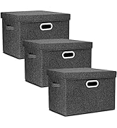 TYEERS Extra Large Storage Box with Lids and Compartments, Collapsible ...