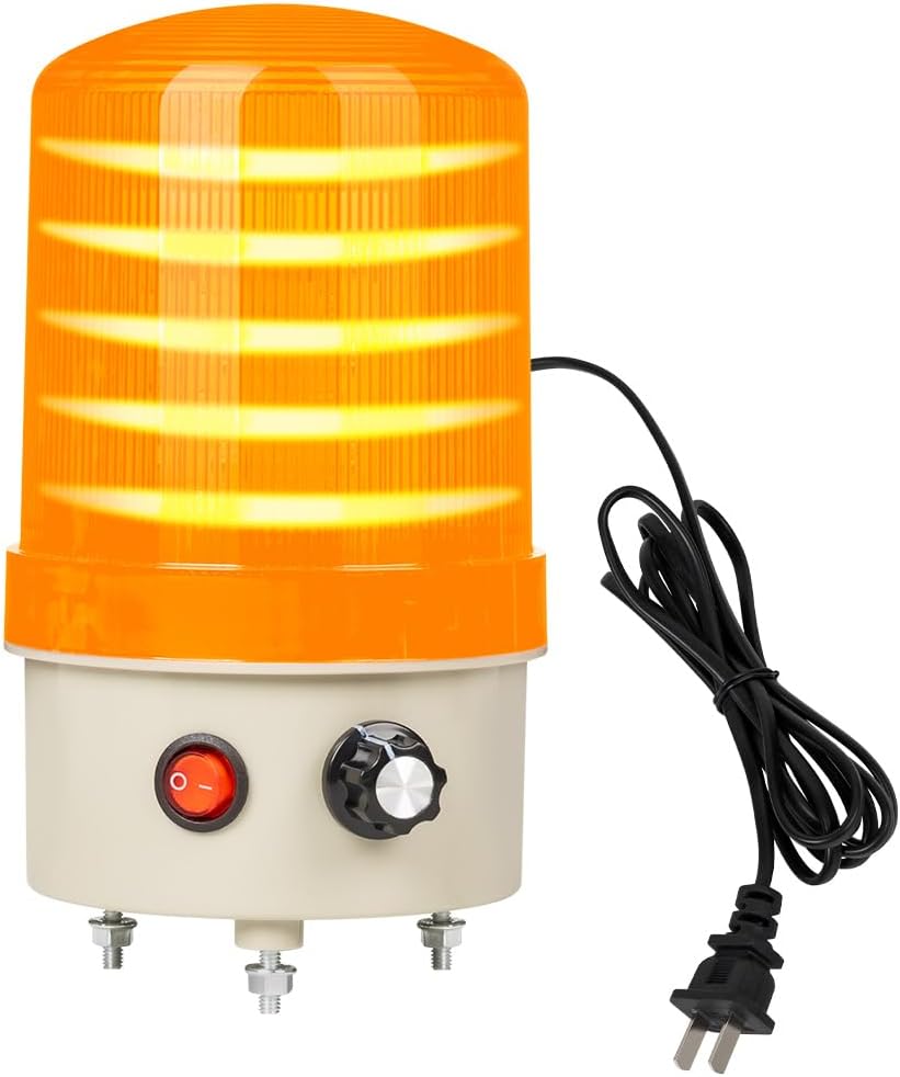 Amazon.com: Industrial LED Rotating Warning Light, AC110V Beacon Strobe ...