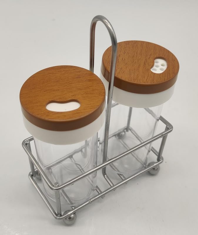 Buy appeasy Salt and Pepper Shaker Set with Stand Holder - Black Pepper ...