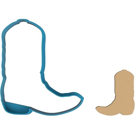 Amazon.com: Cowboy Boot Cookie Cutter with Easy to Push Design (3.5 ...