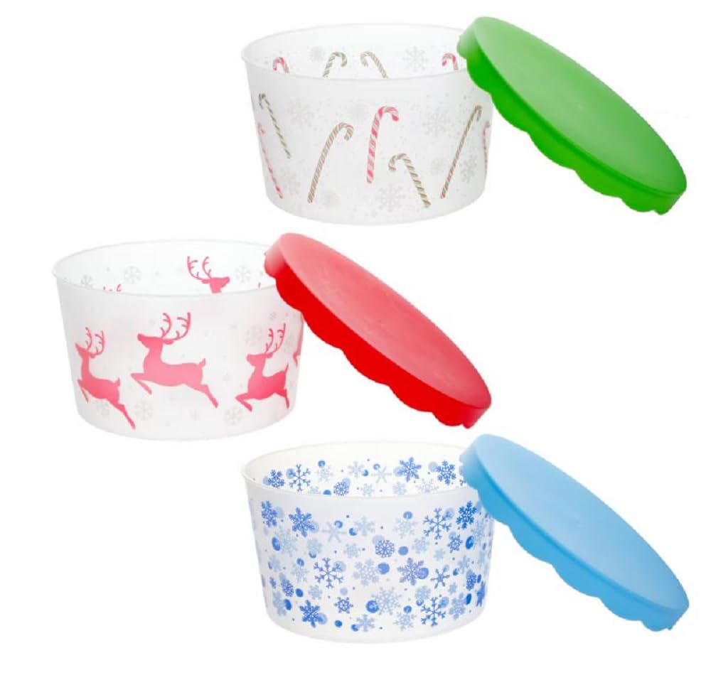 Amazon.com: Christmas Food Containers with Lids For Holiday Baked Goods ...
