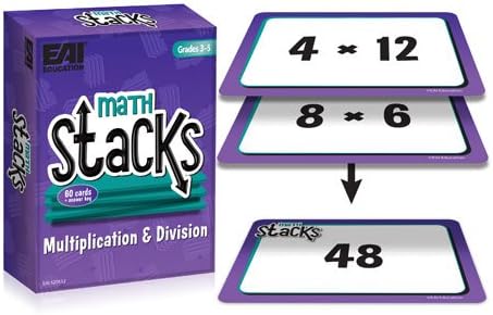 Amazon.com: EAI Education Math Stacks Multiplication & Division Game ...
