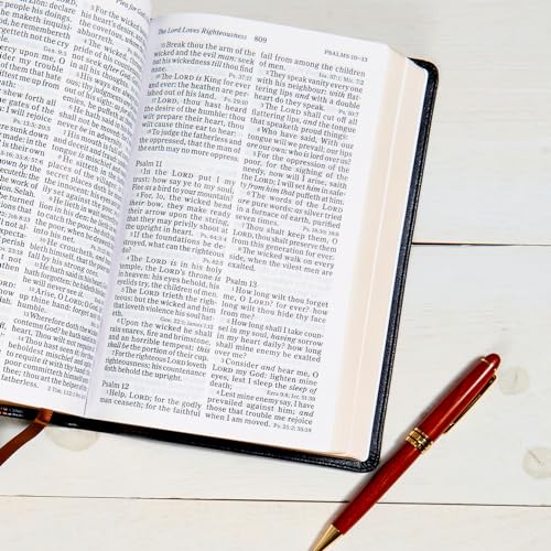 KJV Large Print Personal Size Reference Bible, Charcoal Leathertouch ...