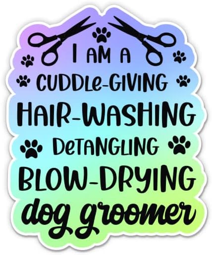 Amazon.com - Dog Groomer Sticker - 3" Laptop Sticker - Waterproof Vinyl ...