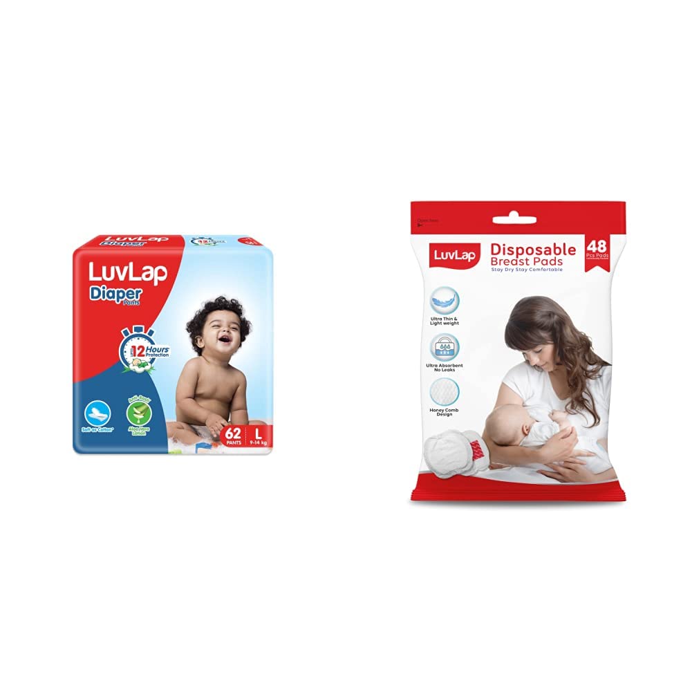 Buy LuvLap Baby Diaper Pants L Size (Large) Pack of 62 Count& LuvLap ...