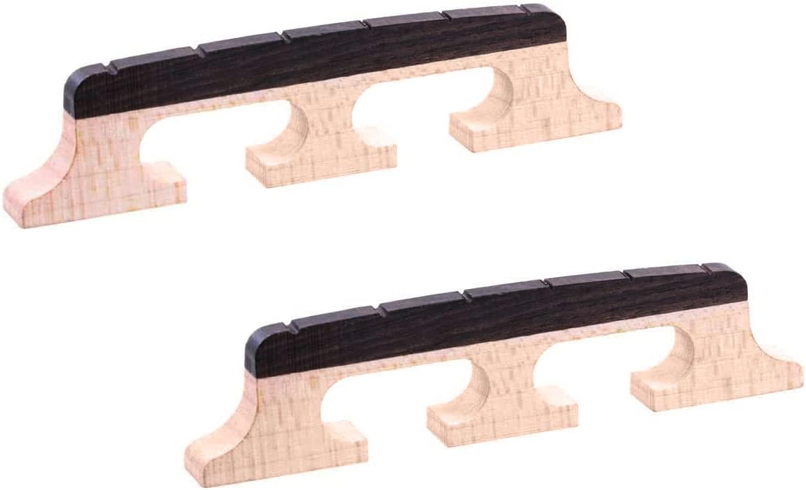 Amazon.com: TUOREN 6-String Banjo Bridge Ebony Maple Bridge Banjo ...