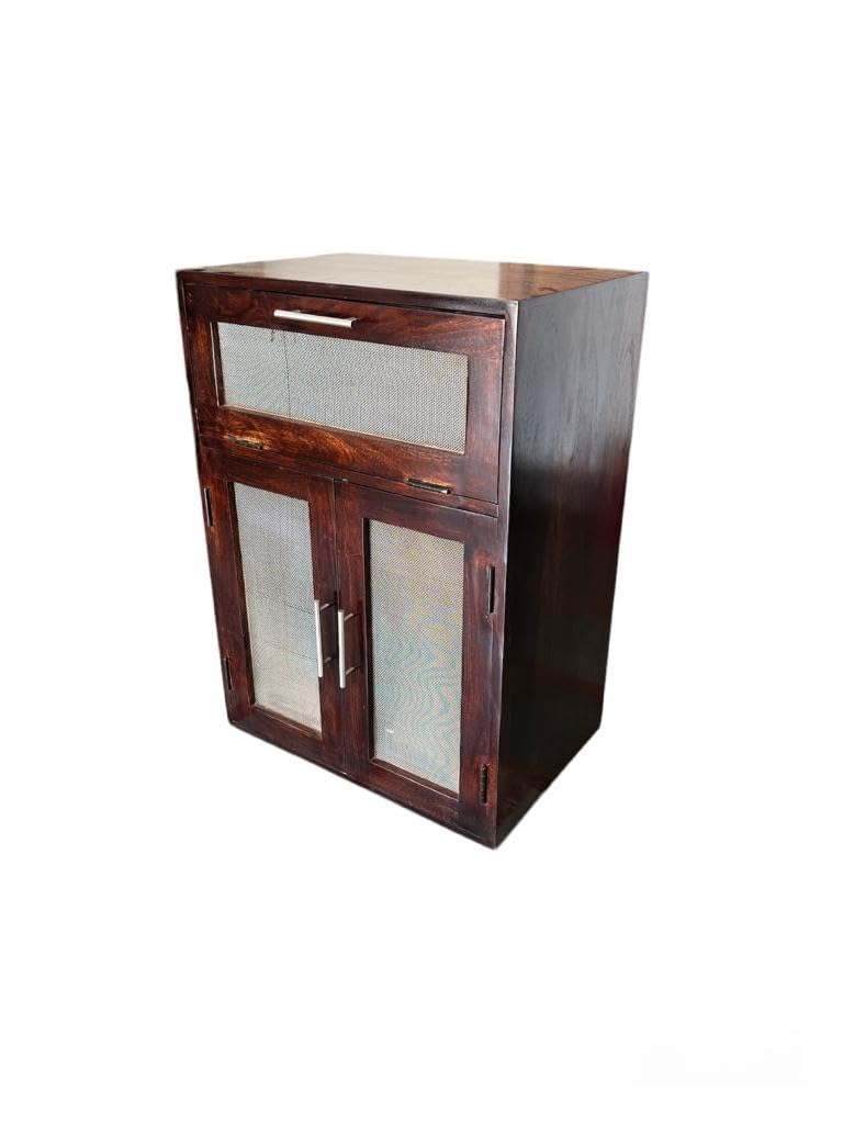 JANGID HANDICRAFTS Solid Sheesham Wood Inverter Battery Cabinet ...