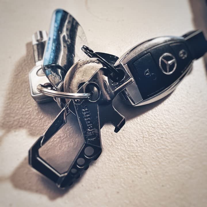 Amazon.co.jp: Hephis(ヘフィス) 栓抜きキーチェーン 大型高耐久キーチェーン 車用キーチェーン 男女兼用 (シルバーと ...