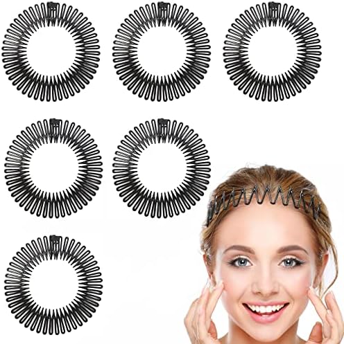Amazon.com : 6 PCS Flexible Plastic Circle Hair Combs with Teeth for ...
