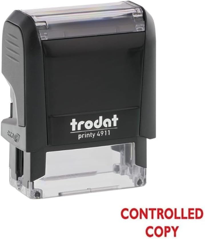 Controlled Copy Stamp – Self Inking Red Ink Stamper – 24 x 7mm : Amazon ...