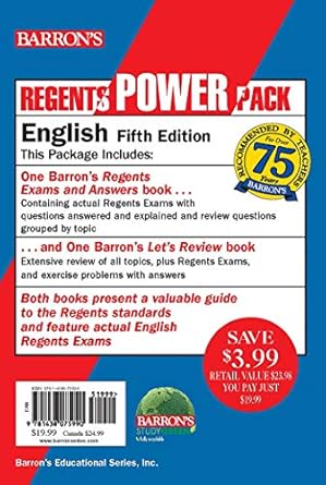 Regents English Power Pack: Let's Review English + Regents Exams and ...
