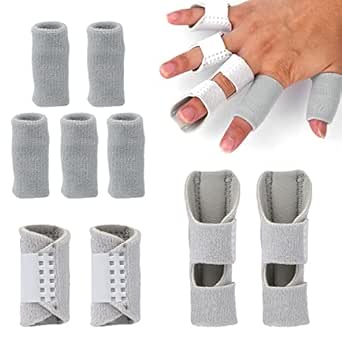 Amazon.com: 9pcs Trigger Finger Splints, 4pcs Finger Splints 5pcs Small ...