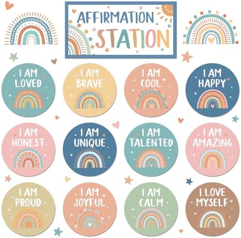 Amazon.com: Bulletin Board Decoration Boho Rainbow Bulletin Board Decor ...