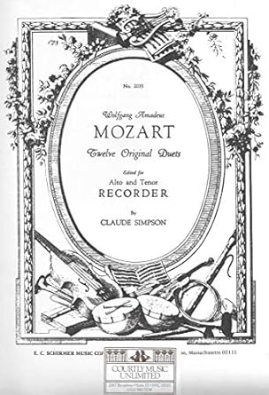 Twelve original duets edited for Alto and Tenor recorder: Claude ...