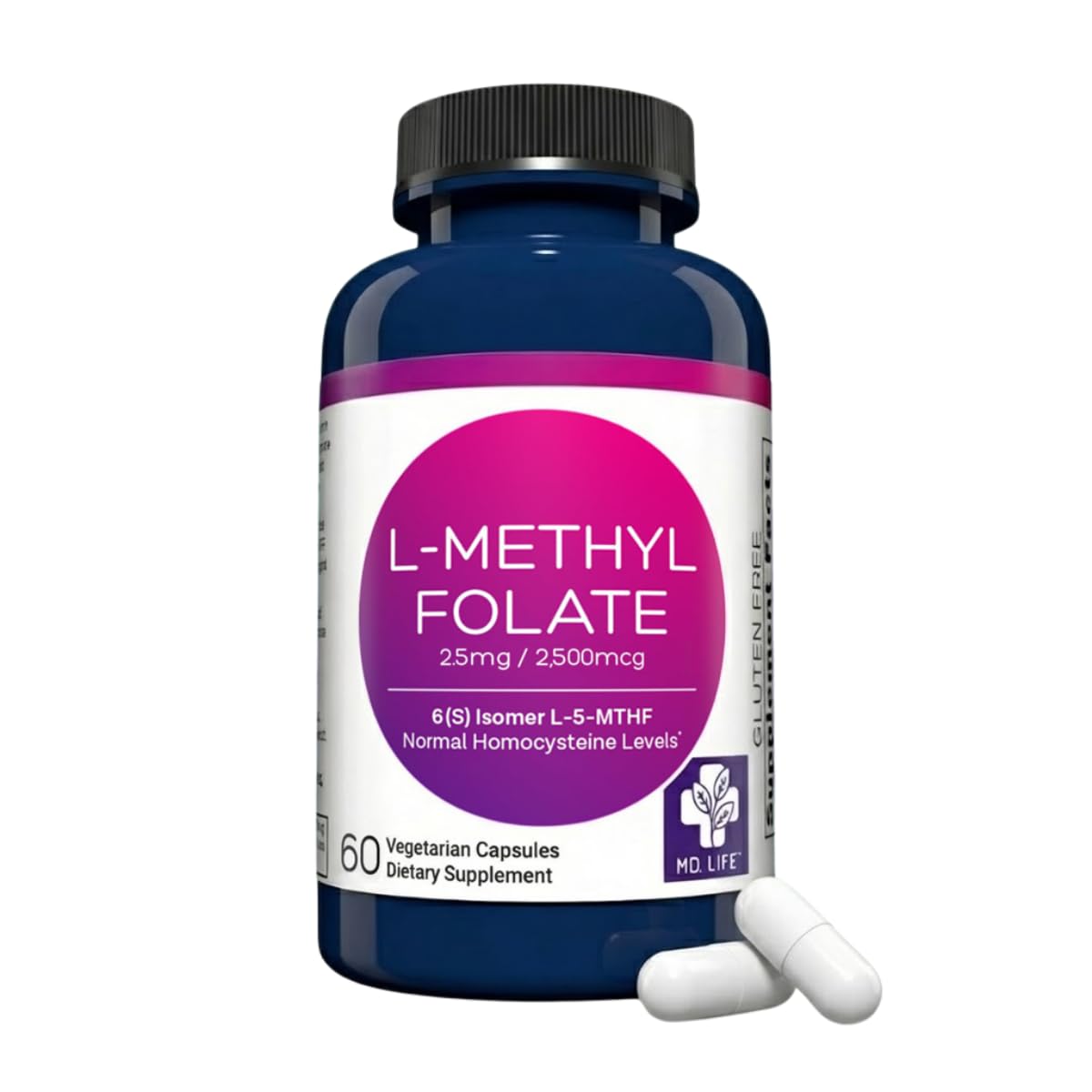 Snapklik.com : MD Life L-Methylfolate 2.5 Mg Supplement - Professional ...