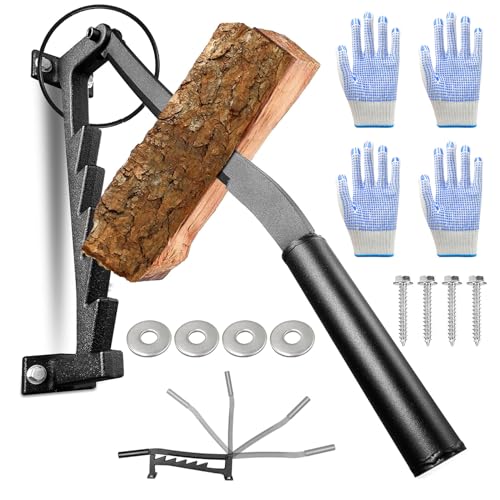 Manual Wood Splitter Wall Mount Firewood Ignition Splitter Wall Mounted ...