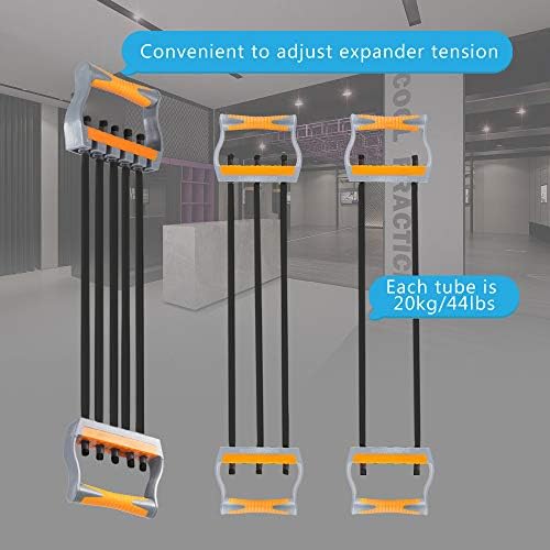 TOCO FREIDO Chest Expander | Arm Training, 5 Tubes Ajustable Arm ...