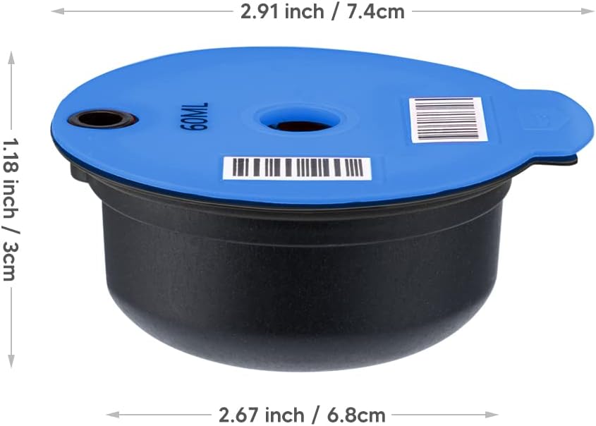 Tassimo Refillable Pods 60+180ML+Extra Silicone Lids 200+220ML ...