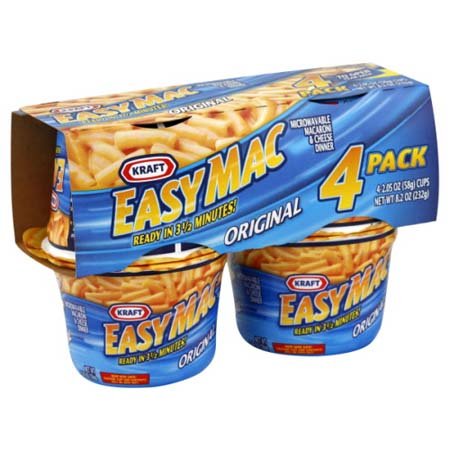 Amazon.com: Kraft Easy Mac Original Cups 4 ct - 6 Pack : Grocery ...